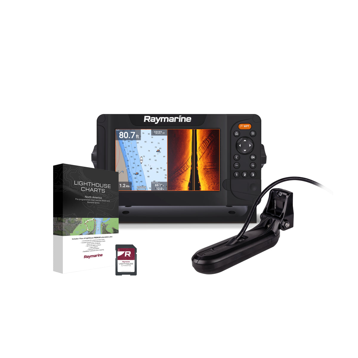 Raymarine Element 7 HV - 7" MFD med HV-100 givare & LightHouse-sjökort