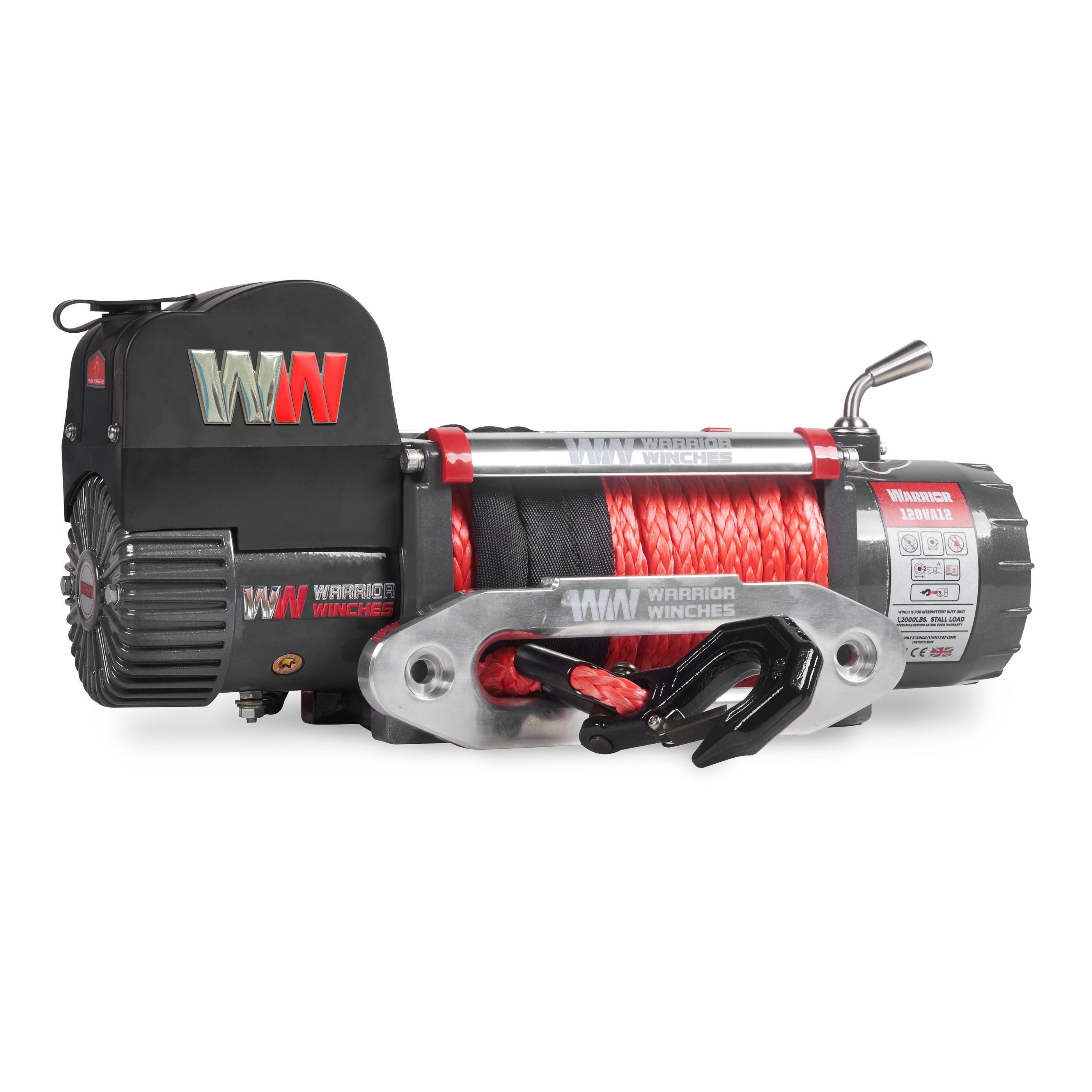 Warrior Winches Samurai 12000 Elektrisk vinsch 12V Syntetlina ...