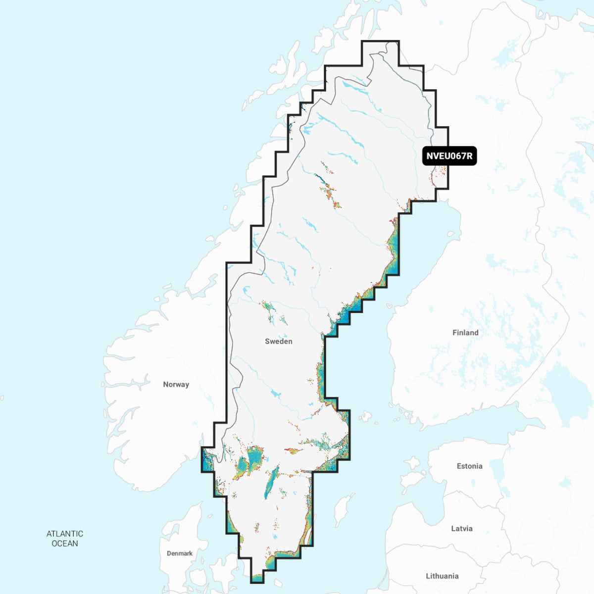 Garmin Navionics+ Vision Sverige, sjöar & floder (Lakes & Rivers)