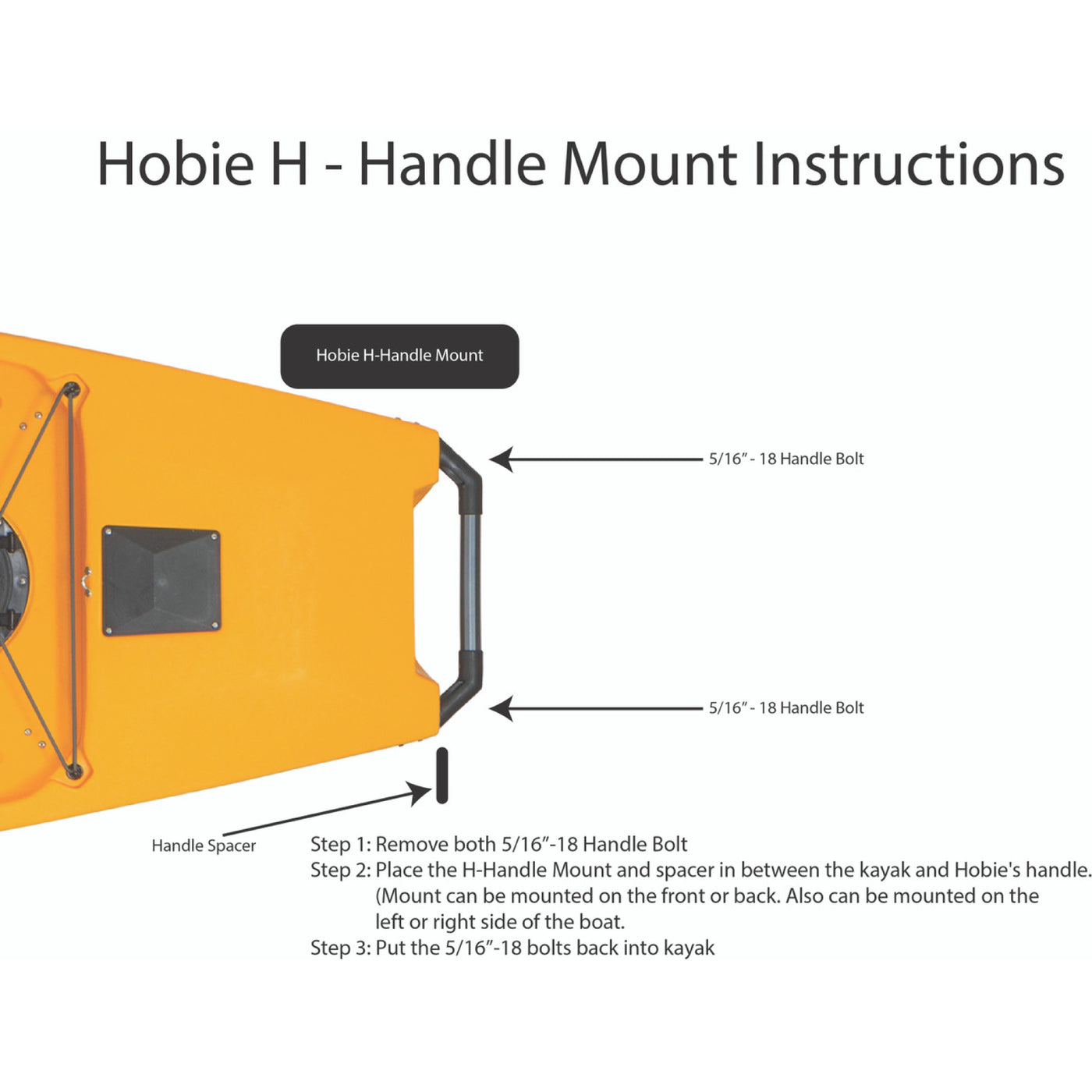 Anchor Wizard Hobie H- Handle Mount — Kayakstore.se